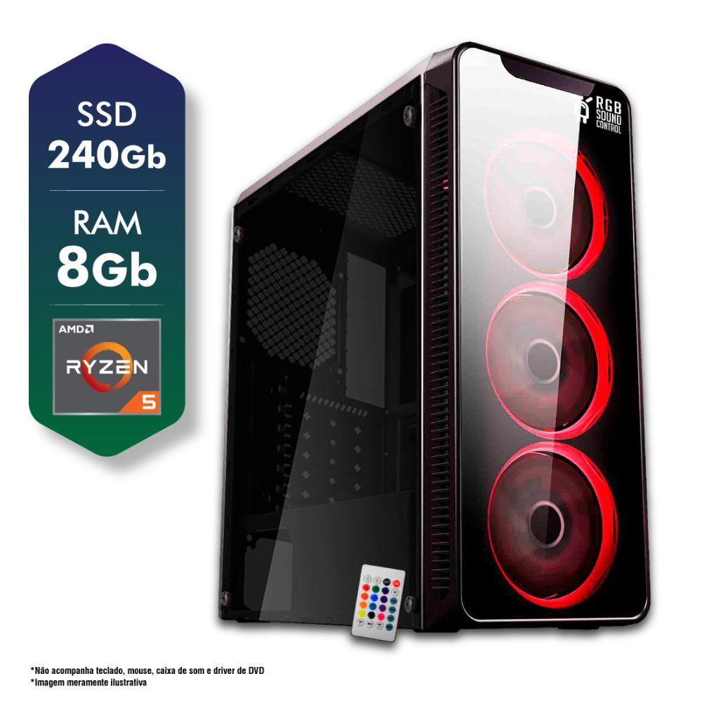 PC Gamer AMD Ryzen 5 3400G 8GB SSD 240GB Fonte 500W CertoX Stream 7101 ...
