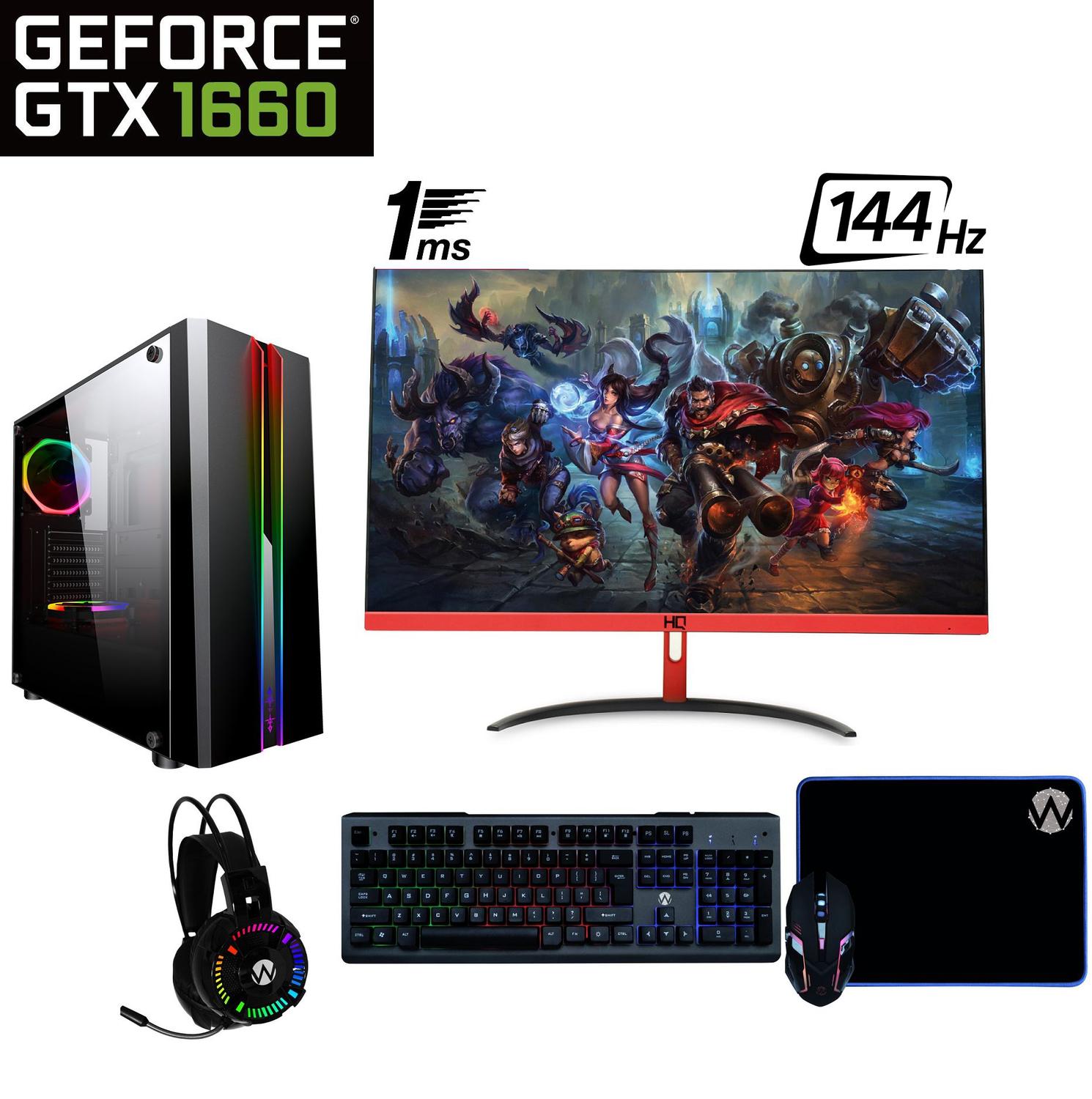 PC Gamer Completo com Monitor 24” 1ms 144hz Intel Core i5 8GB (Geforce ...