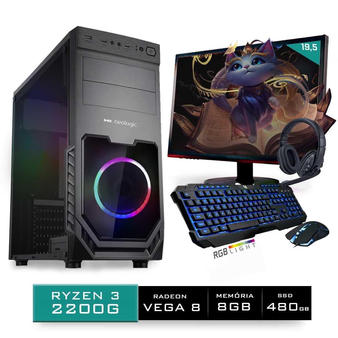 PC Gamer Completo Neologic Start NLI81454 Ryzen 3 2200G 8GB ( Radeon ...