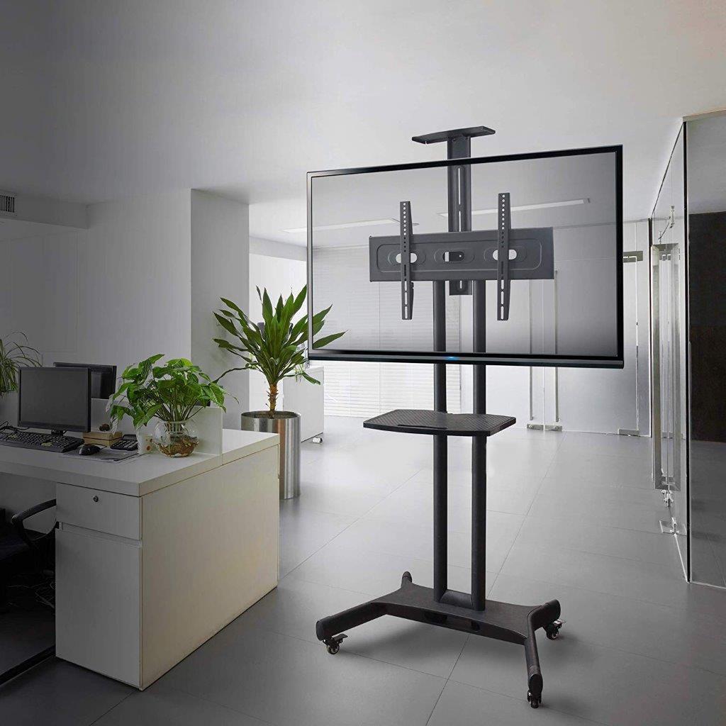Pedestal para TV de 32 a 75 Suporte Videoconferência com Rodízios CTS55 ...