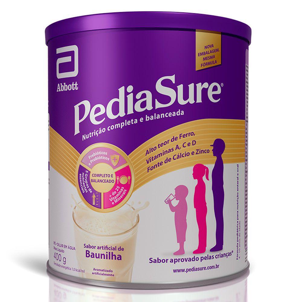PediaSure Pó Suplemento Infantil Sabor Baunilha Lata 400g - Complemento Alimentar Infantil ...