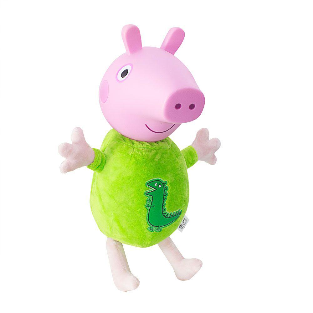 Pelúcia 30 Cm com Cabeça de Vinil - Peppa Pig - George com Pijama ...