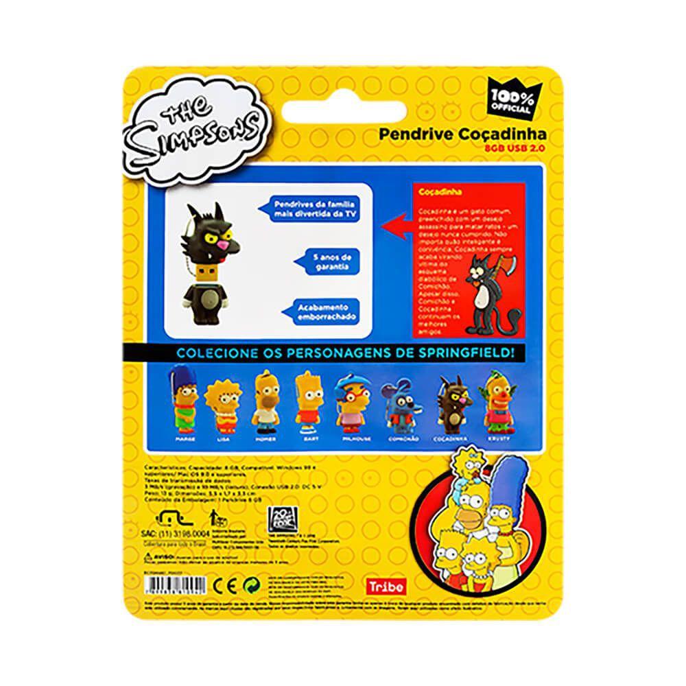 Pen Drive Coçadinha Simpsons 8Gb USB Leitura 10MB/s e Gravação 3MB/s ...