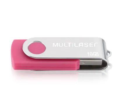 Pendrive 16gb USB 2.0 Twist rosa PD688 Multilaser - Pen Drive ...