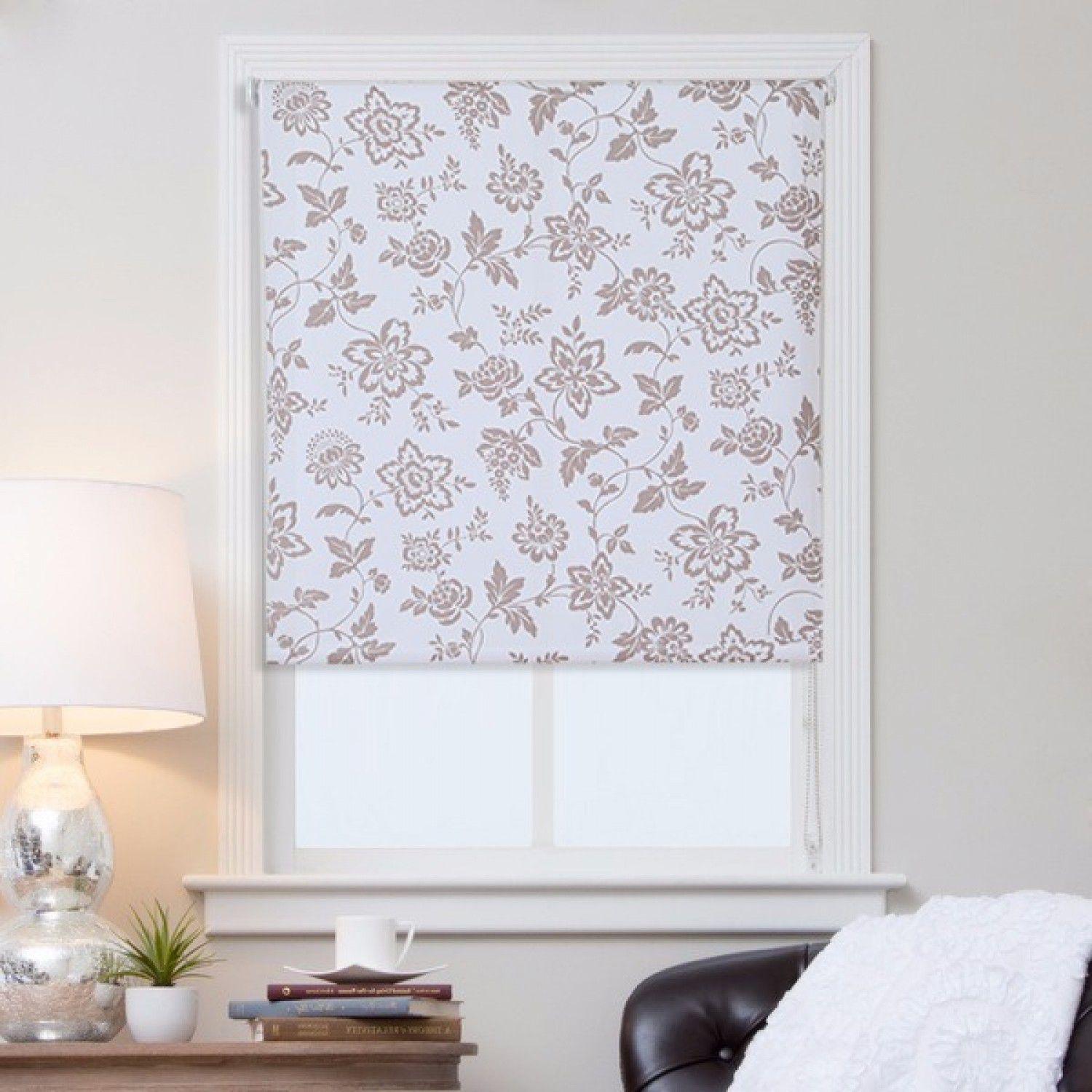 Persiana Rolô Estampada Isadora Design 1,60mx1,60m Lotus Bege ...