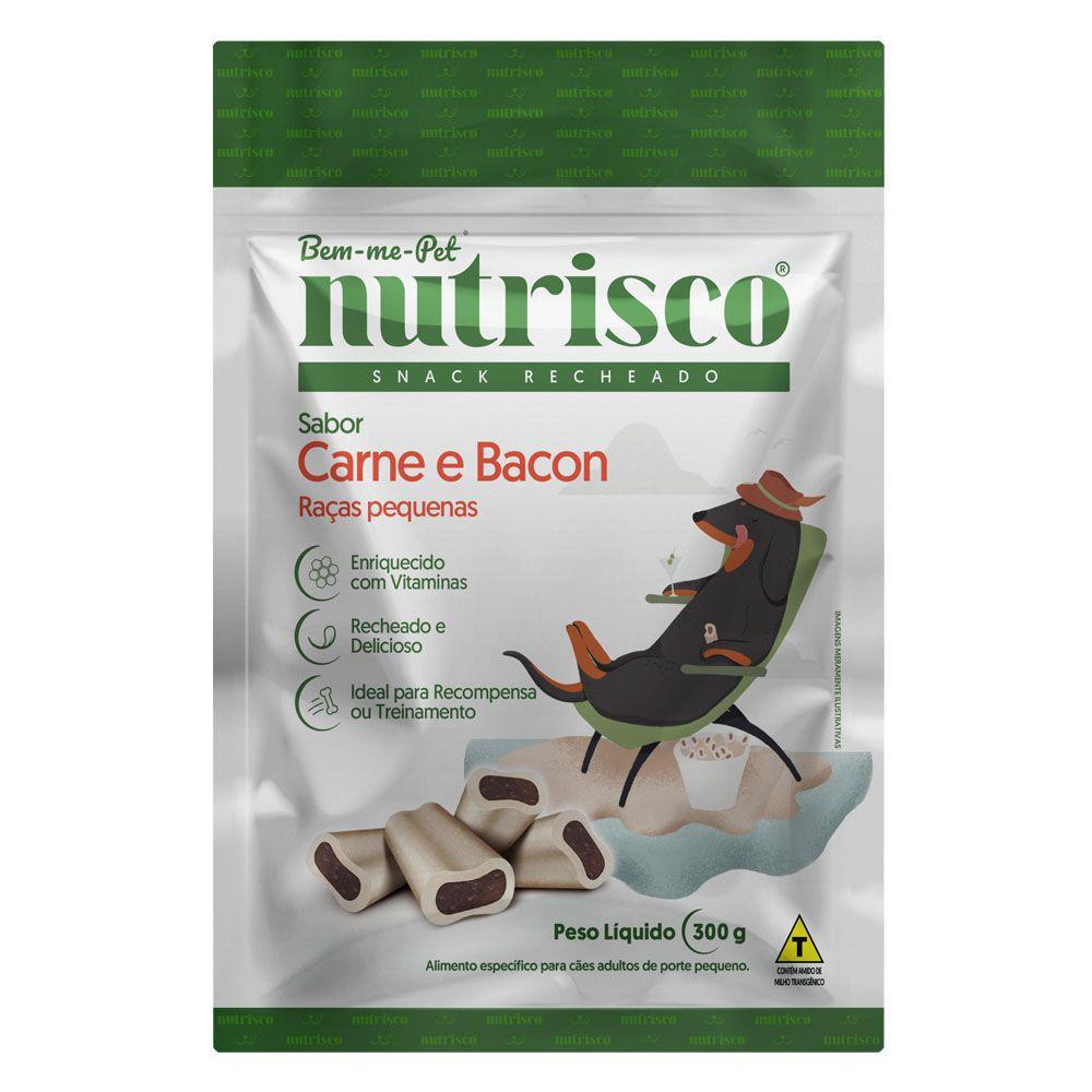 Petisco Snacks Recheados Nutrisco Cães Carne e Bacon Raças Pequenas ...