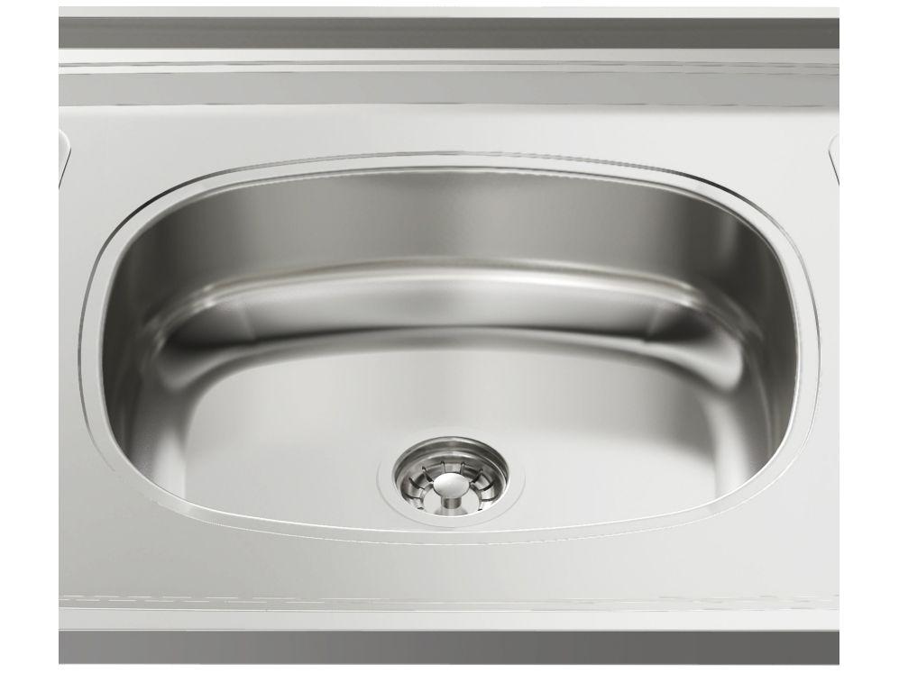 Pia de Cozinha Inox 105x52cm Ghel Plus