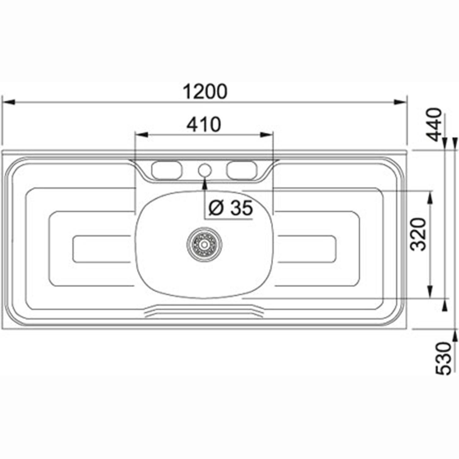 Pia para Cozinha Franke Bella Acompanha Válvula 3''1/2 e Furo para ...
