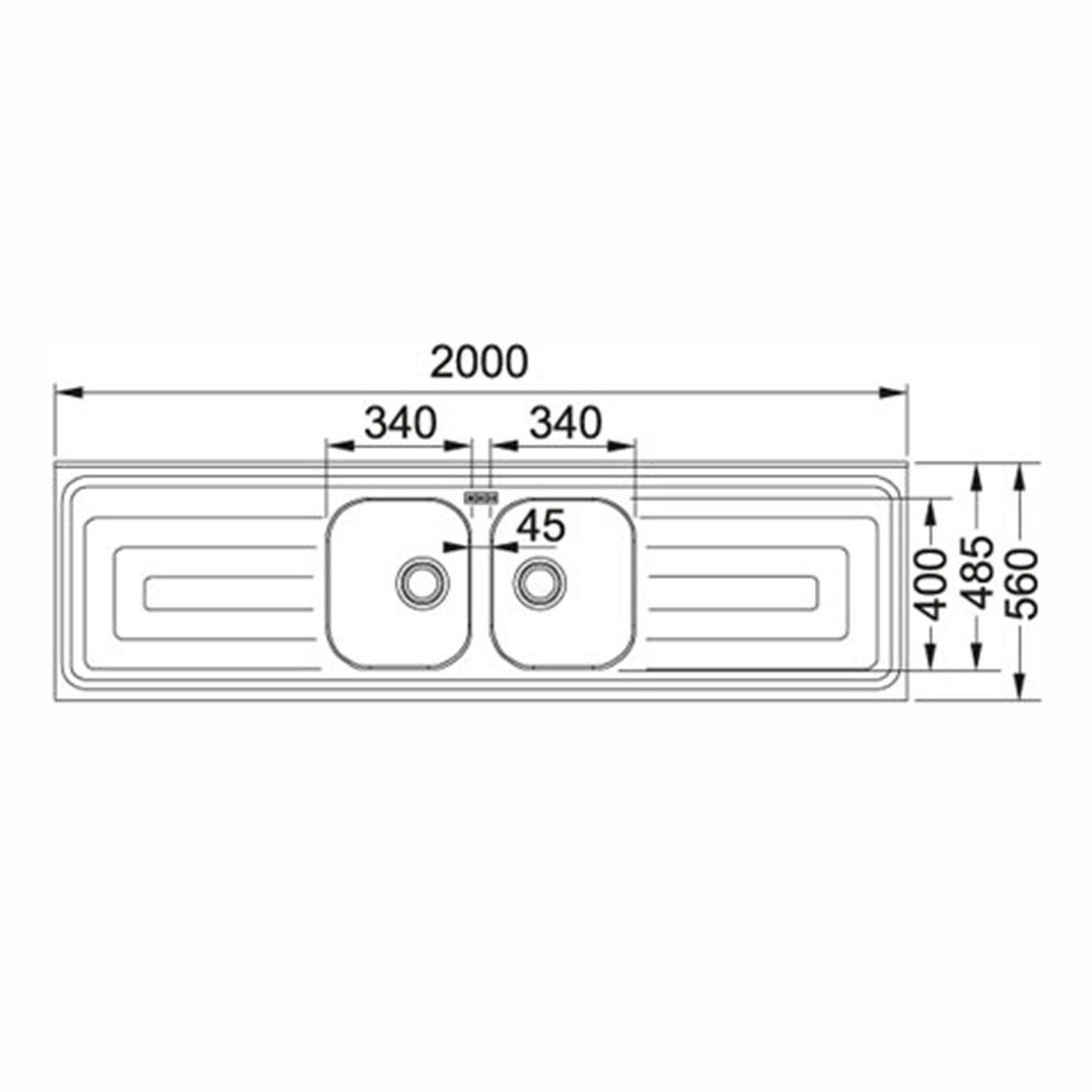 Pia para Cozinha Franke Bella Cuba Dupla Invertida Antirruído 2 ...