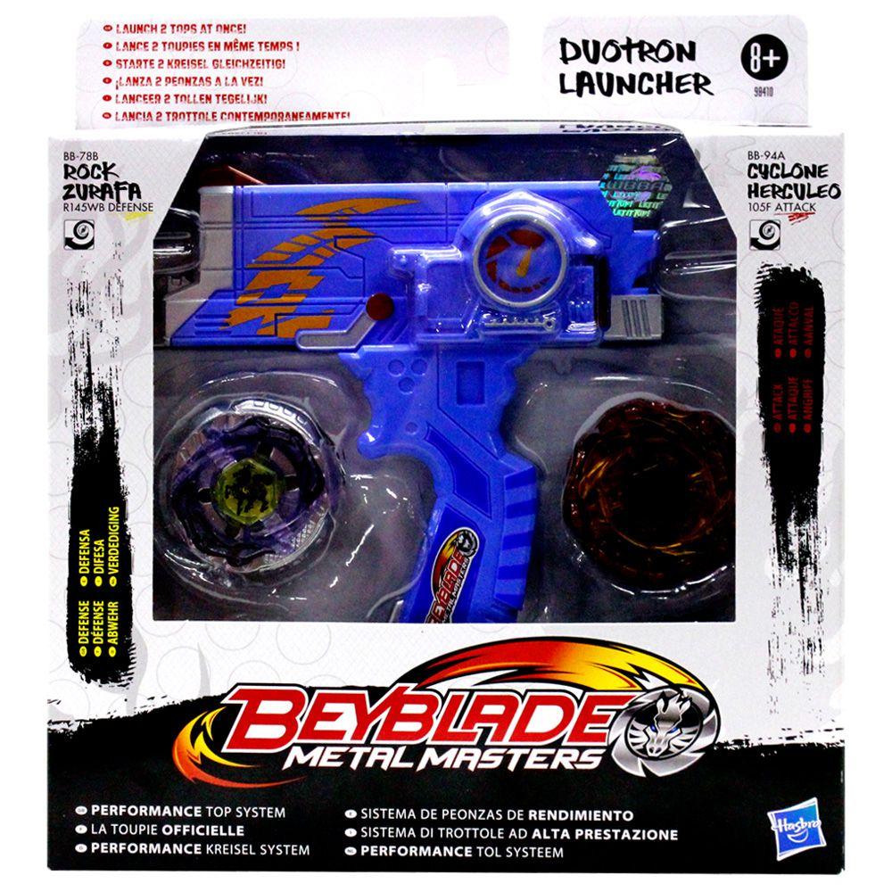 Pião Beyblade Doutron Launcher - Cyclone Herculeo/ Rock Zurafa - Hasbro ...
