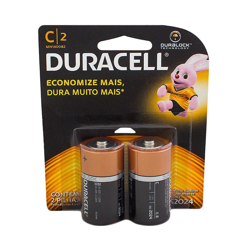 Pilha Alcalina C Media - Cartela Com 2 Unidades - Duracell Duracell ...
