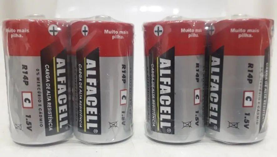 Pilha C Média Alfacell 1.5v Tamanho C Caixa Com 24 Unidades - Pilhas ...