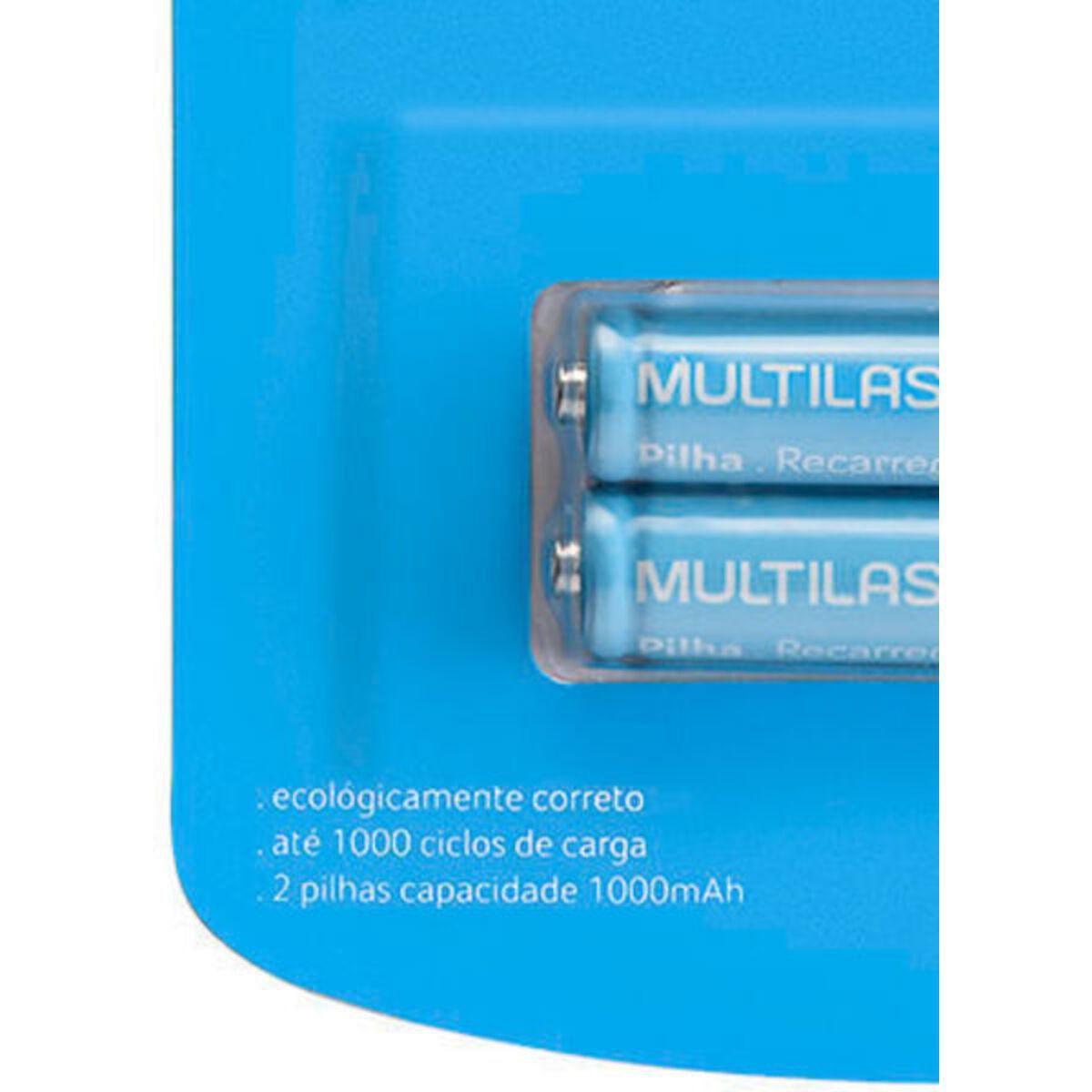 Pilhas Recarregaveis Multilaser Aaa 1000mah 2 Unidades - Pilhas ...