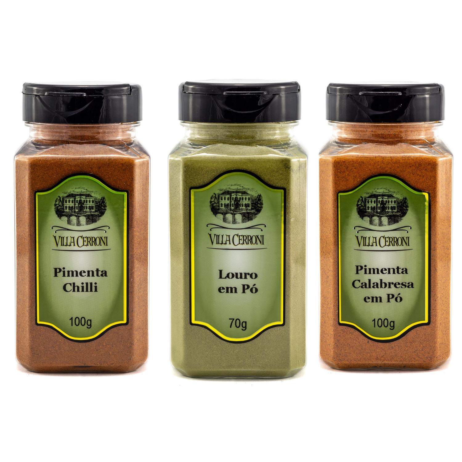 Pimenta Chilli, Louro em Pó, Pimenta Calabresa em Pó - Villa Cerroni ...