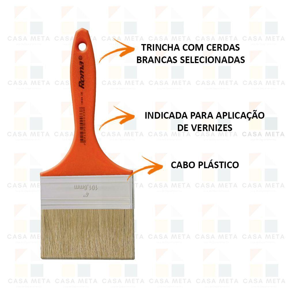Pincel Trincha 4 Polegada Roma Verniz 303 Madeira - Pincéis para ...