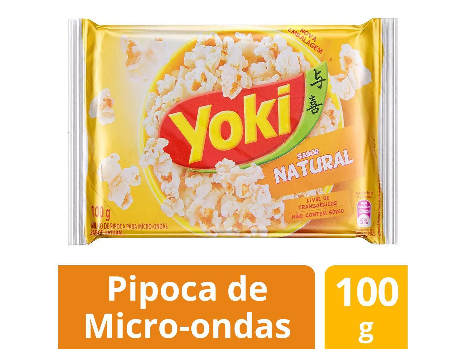 Pipoca de Micro-ondas Yoki Natural - 100g - Pipoca de Micro-ondas ...