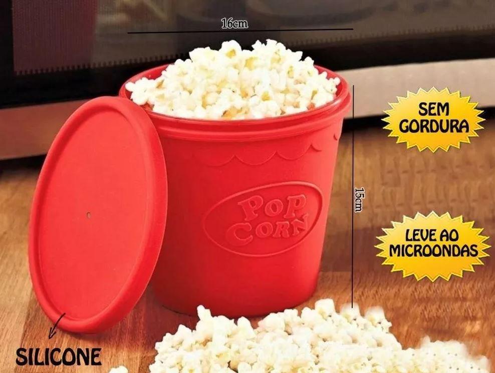 Pipoqueira De Silicone Para Microondas POPCORN Sem Óleo - Pop Corn ...