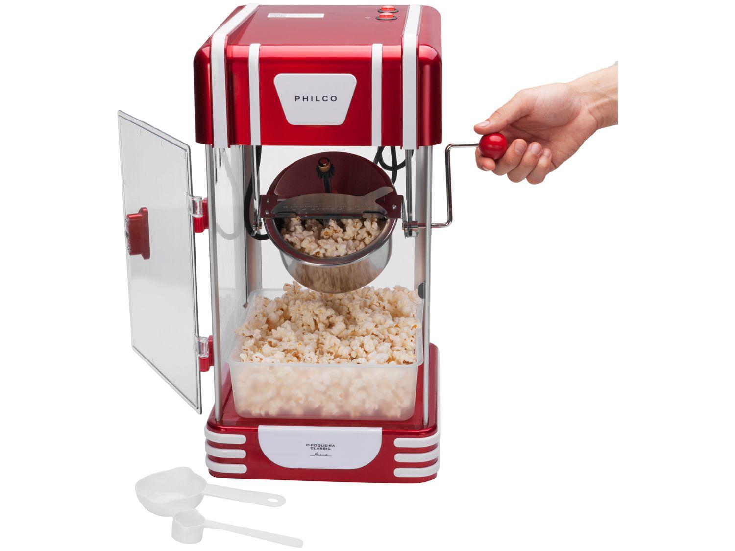 Pipoqueira Elétrica Philco Retrô Classic 80g de Pipoca Vermelha