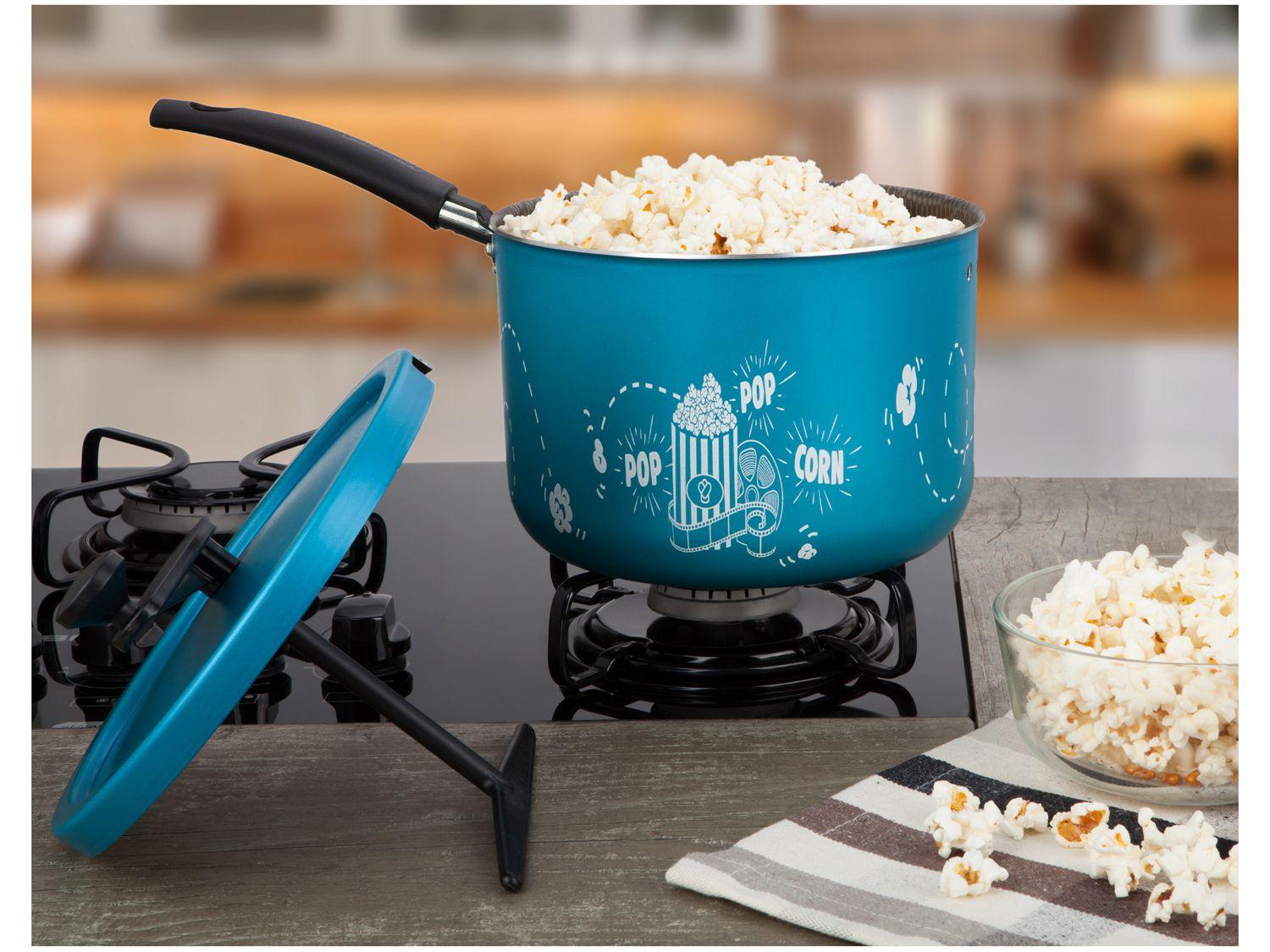 Pipoqueira Multiflon Azul Antiaderente de Alumínio 3,8L 20cm Versátil 78520