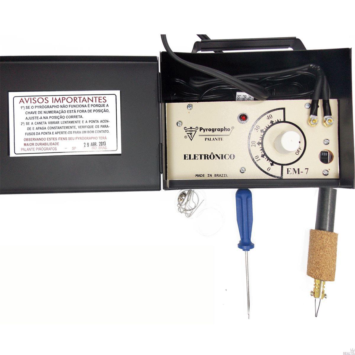 Pirógrafo Palante com 40 Temperaturas 110/220V (Bivolt)-Ref. Piroart EM ...