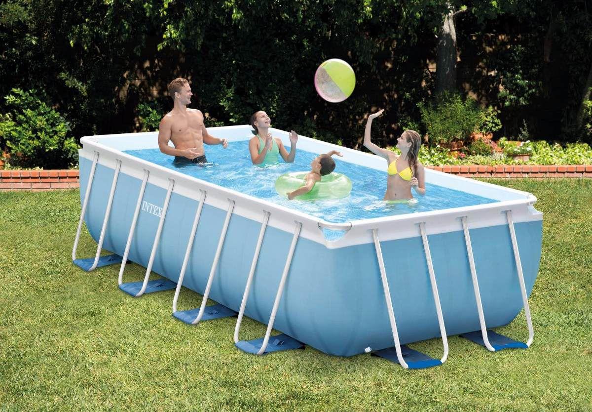 Piscina Estrutural Retangular 10.874 Litros Completa - Intex - Piscina ...