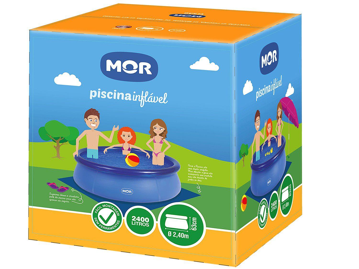 Piscina Inflável Mor 2400 Litros Redonda - Splash Fun - Piscina de ...