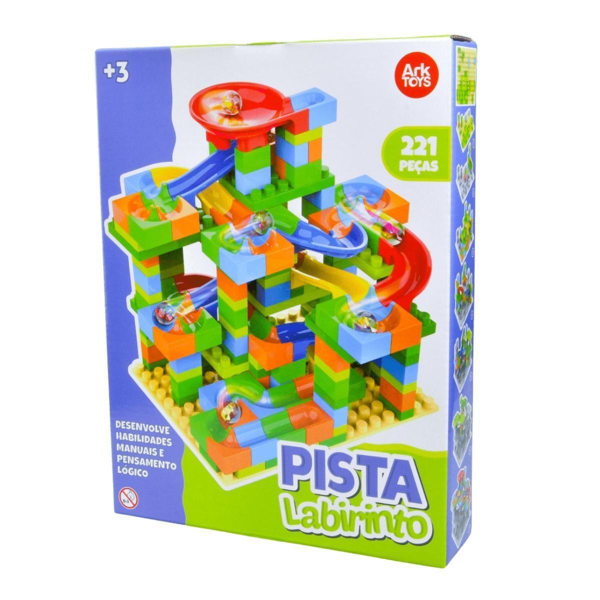 Pista De Bolinhas De Gude Labirinto Super 221 Peças - Ark Toys ...