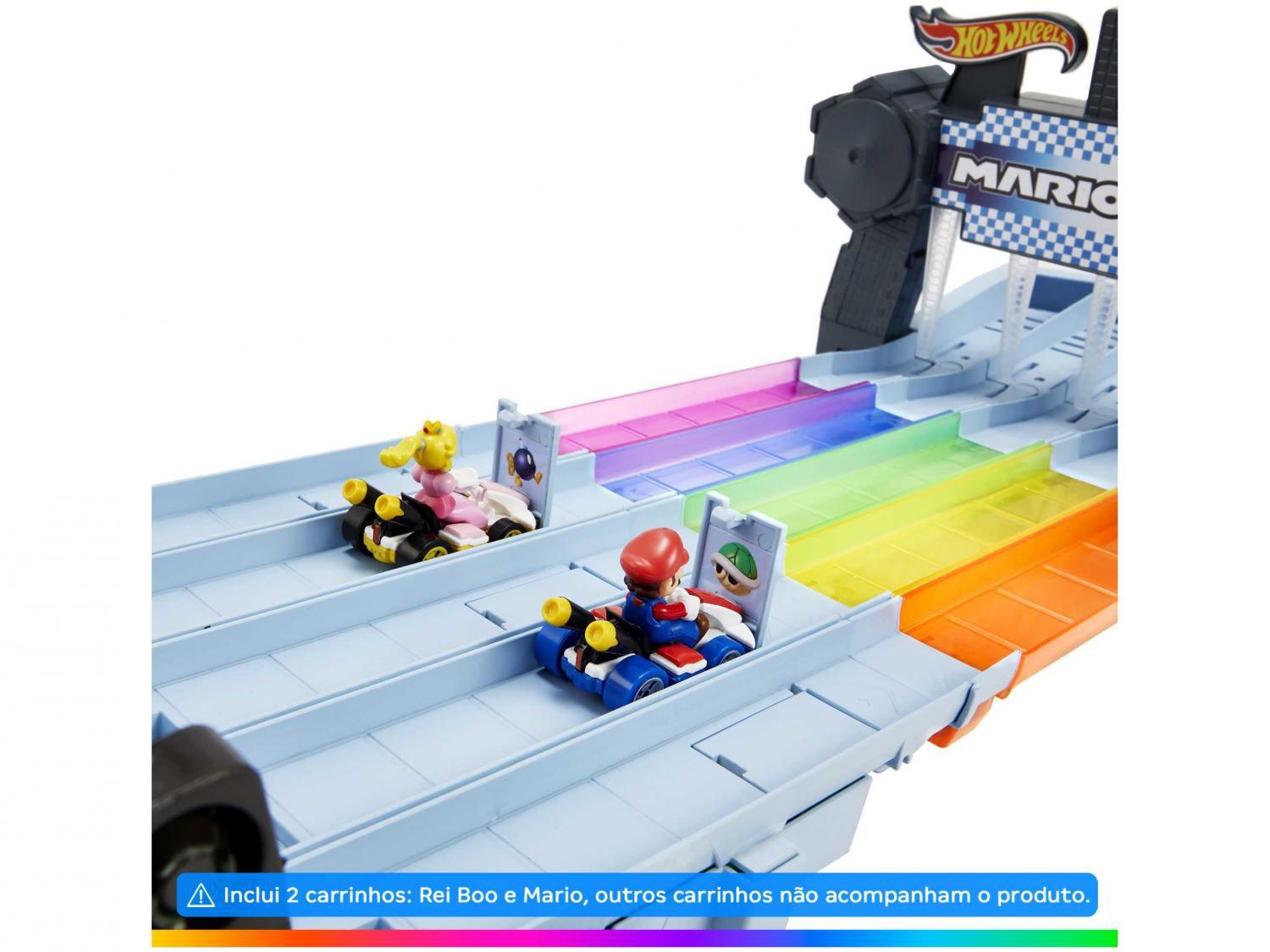 Pista Mario Kart Hot Wheels Rainbow Road Mattel