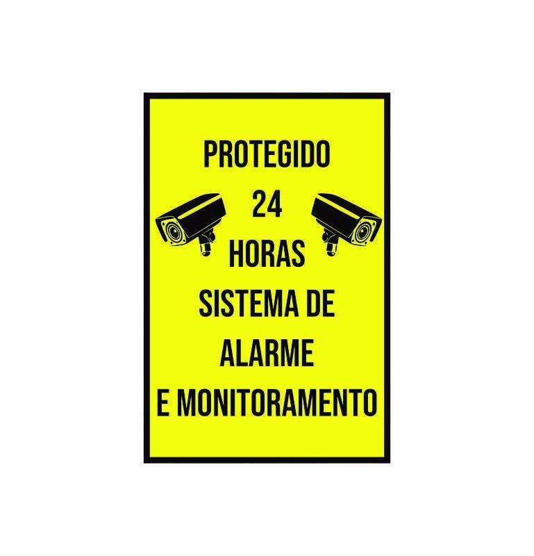 Placa De Monitoramento Por Câmera De Segurança 25X17Cm 3 - Nt ...
