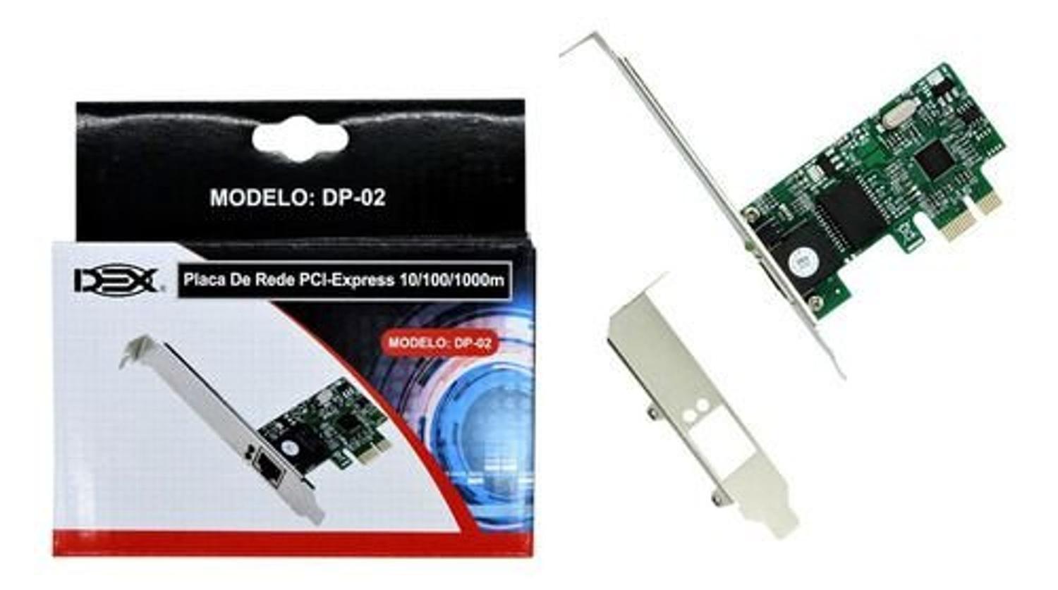 Placa de rede pci-express 10/100/1000m - dex - dp-02 - Placa de Rede ...