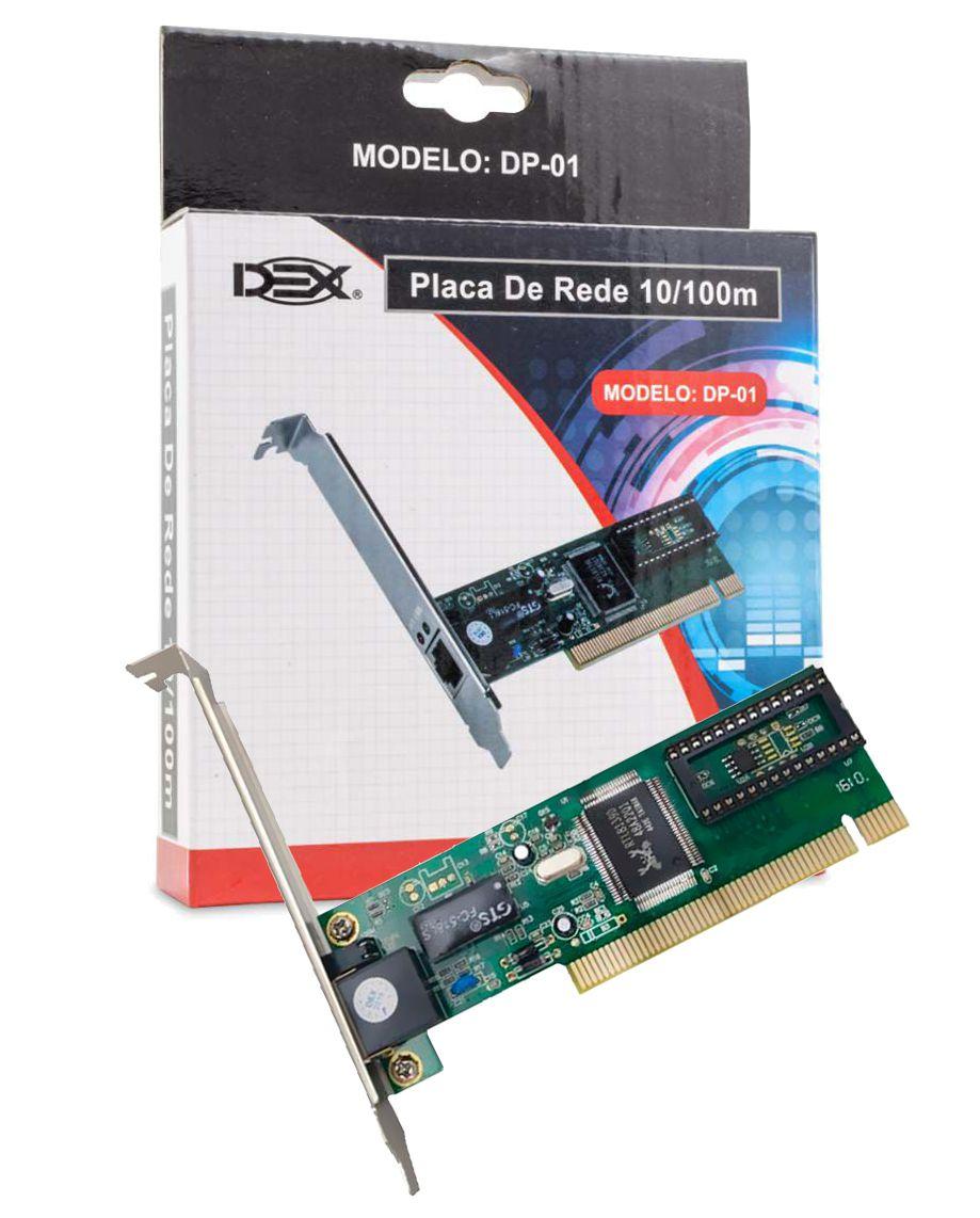 Placa de Rede PCI Internet 10/100 Mbps Lan Rj45 DP-01 - Dex - Placa de ...