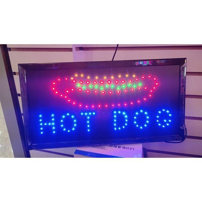 Placa letreiro luminoso escrito painel led hot dog 110v - luatek ...