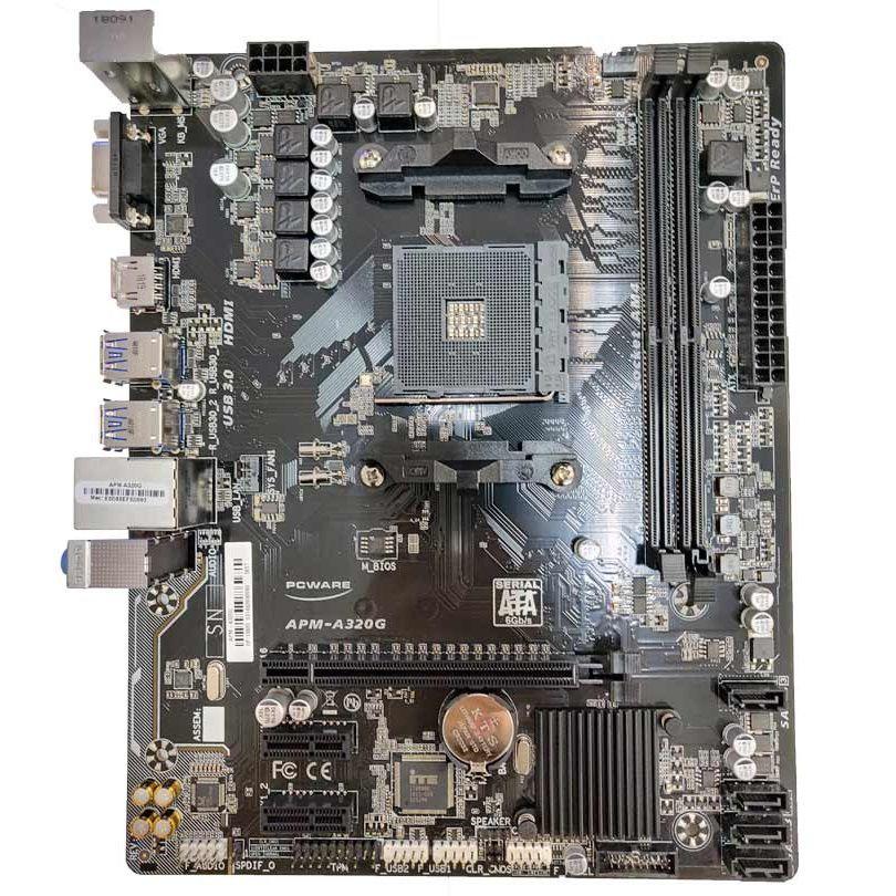 Placa Mãe AMD A320 AM4 DDR4 VGA HDMI PCI USB 3.0 Micro ATX PcWare APM ...