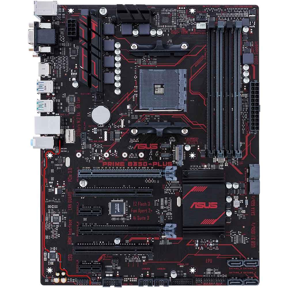 Placa Mãe ASUS AMD Ryzen B350 AM4 PRIME B350-PLUS - Placa Mãe ...