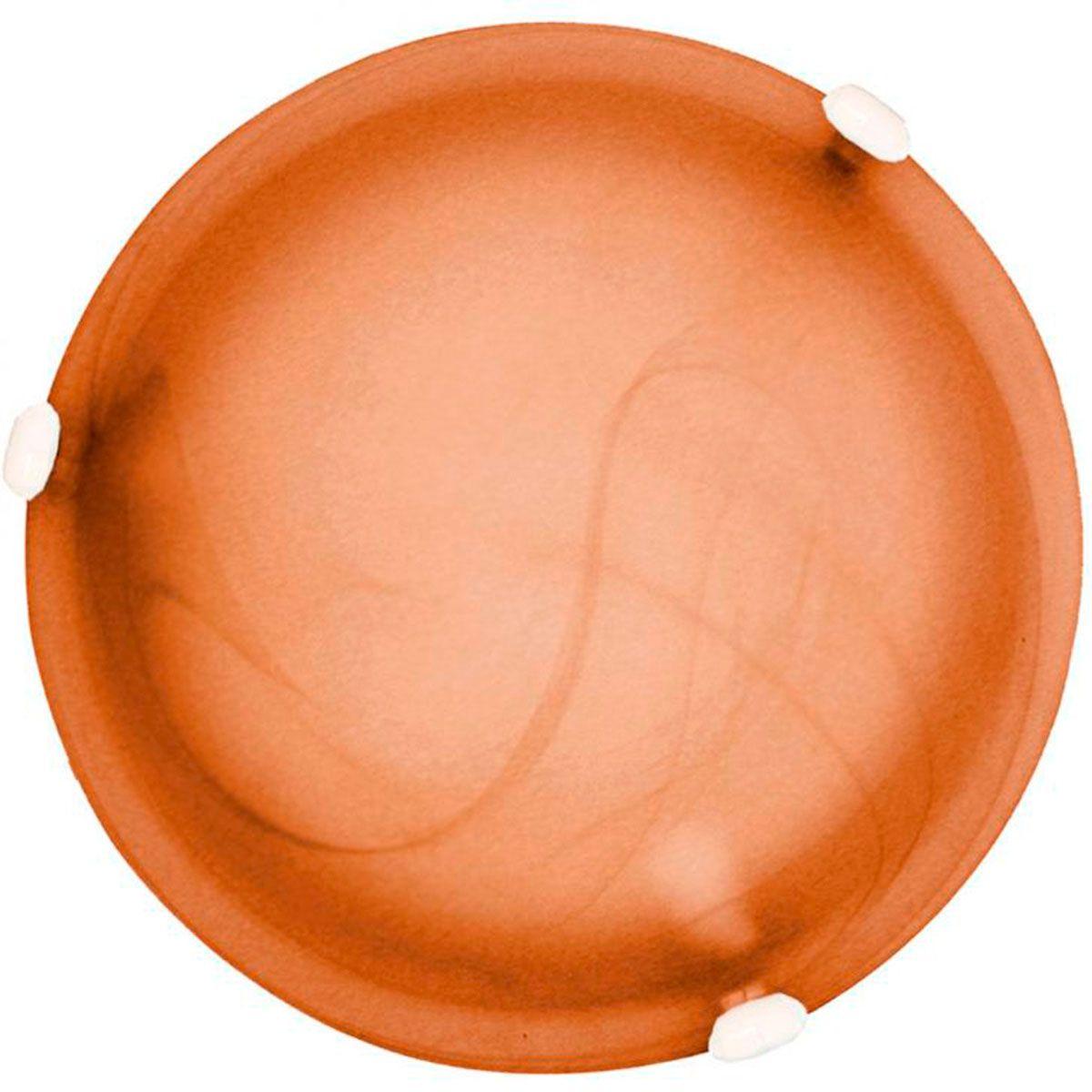 Plafon Murano Vidro 30cm 2 lampadas E-27 Max 60w Cor Cafe com Garra ...