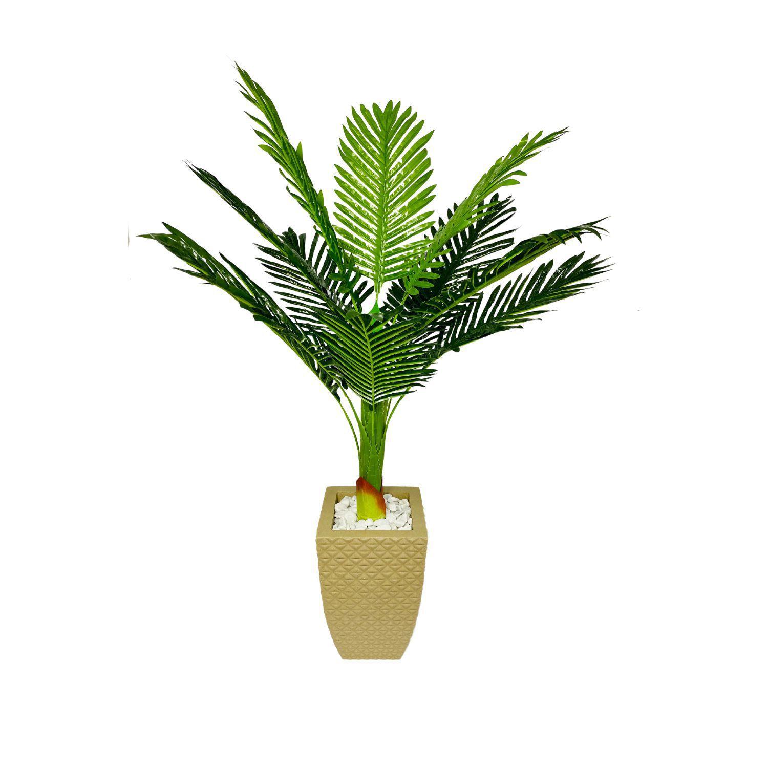 Planta Artificial Coqueiro Palmeira e Vaso 3D Areia - Minha Casa ...