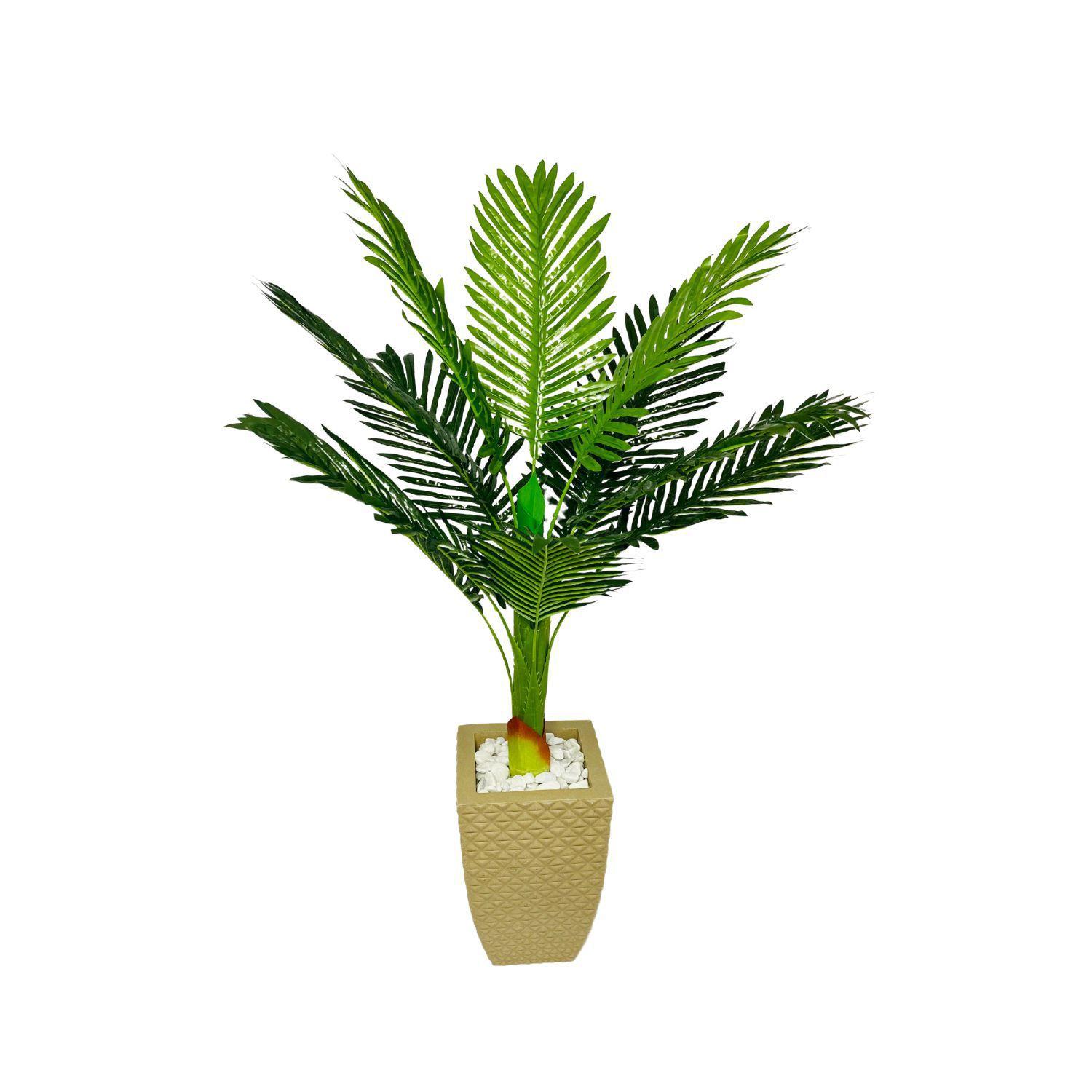 Planta Artificial Coqueiro Palmeira e Vaso 3D Areia - Minha Casa ...
