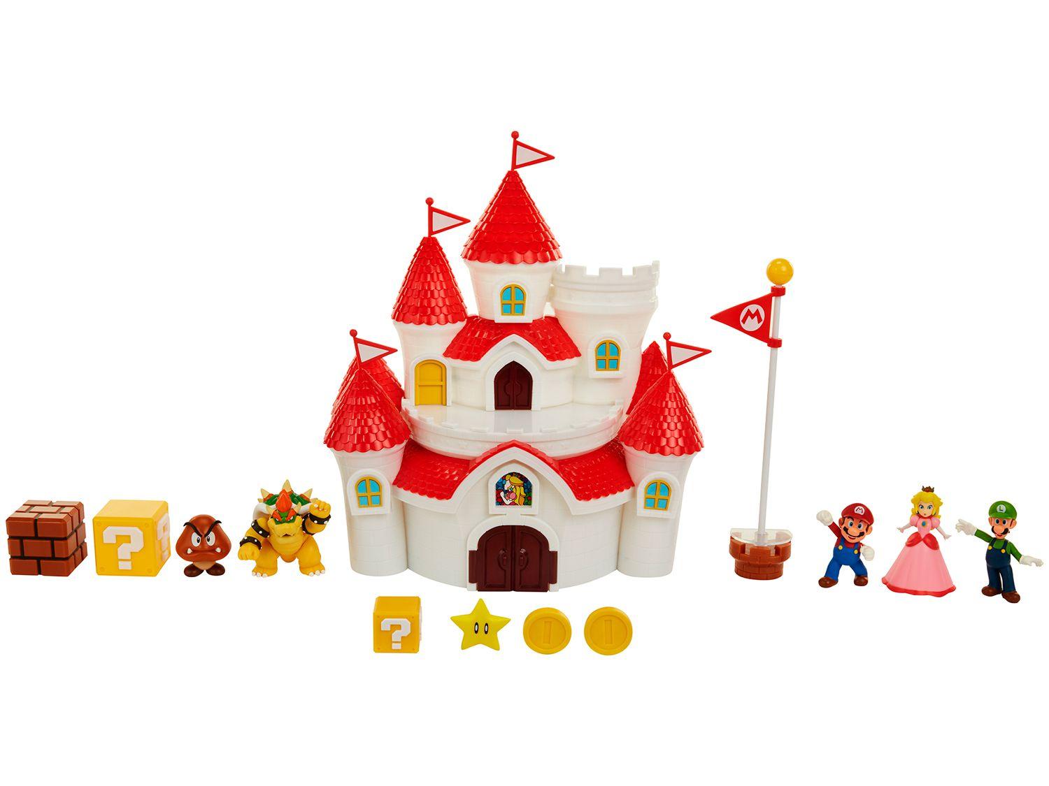 Playset Super Mario Castelo da Princesa Peach - Candide 24 Peças ...