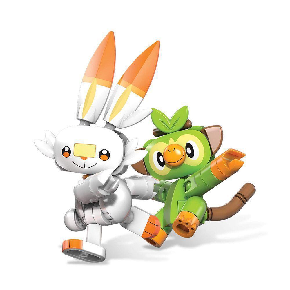 Pokémon Mega Construx Grookey Vs Scorbunny - Mattel - Bonecos ...