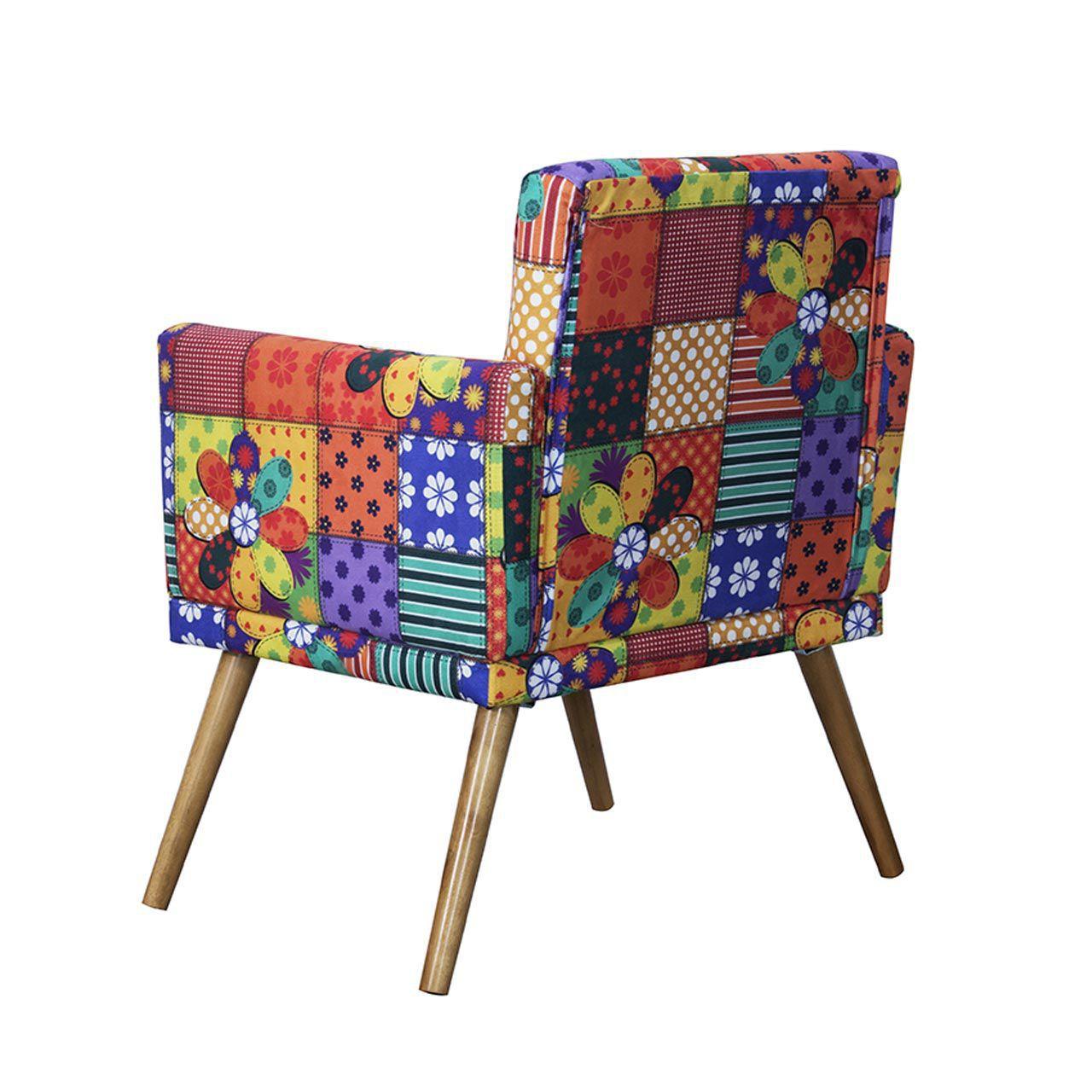Poltrona Decorativa Nice Patchwork - JRV Móveis - Poltronas - Magazine ...