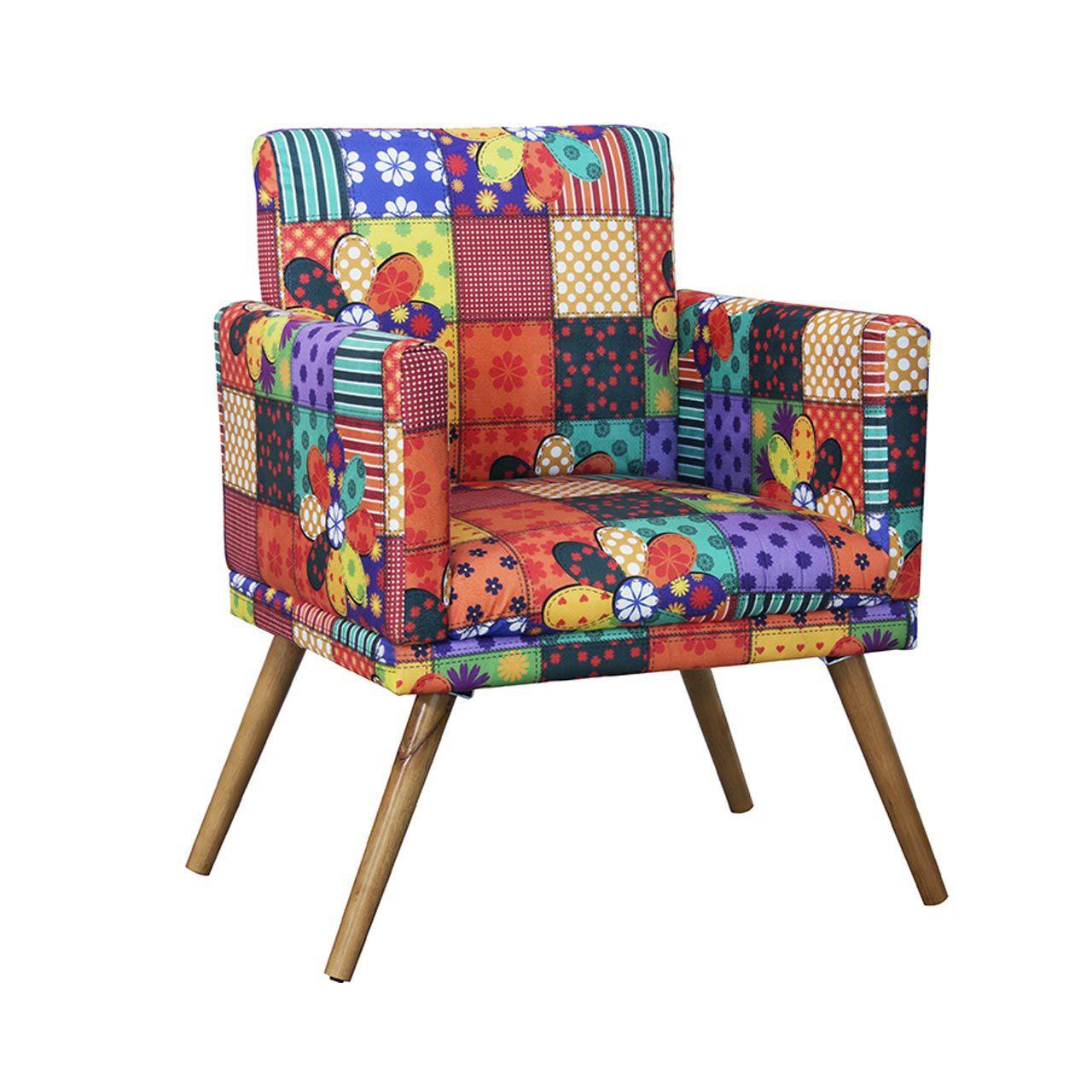 Poltrona Decorativa Nice Patchwork - JRV Móveis - Poltronas - Magazine ...