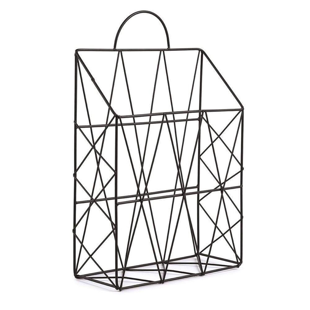 Porta Revistas Preto Em Metal Mart 38x25x10 cm - Porta-Revistas ...