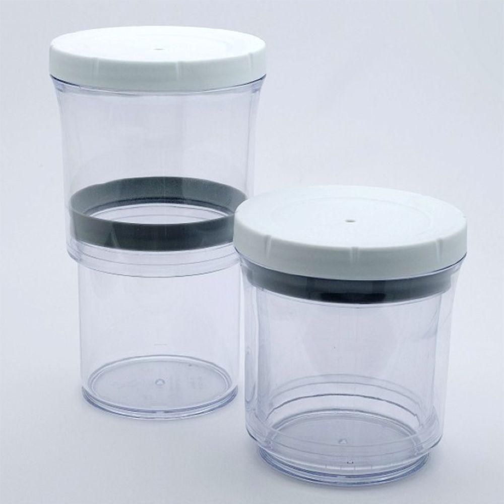 Pote Acrilico Conserva Vacuo Regulavel 2 em 1 Condimento Retratil ...