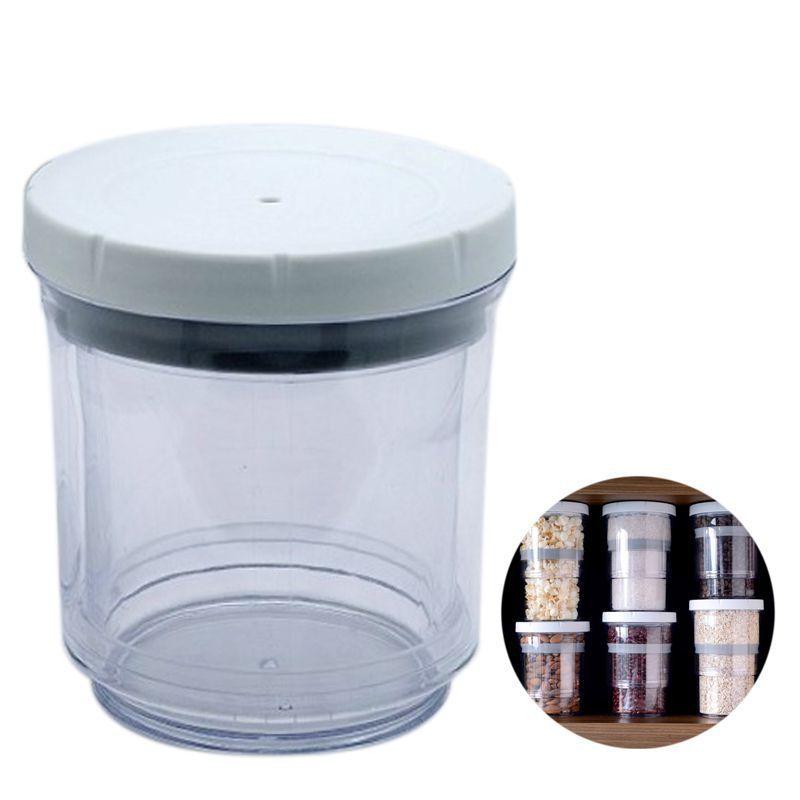 Pote Acrilico Conserva Vacuo Regulavel 2 em 1 Condimento Retratil ...