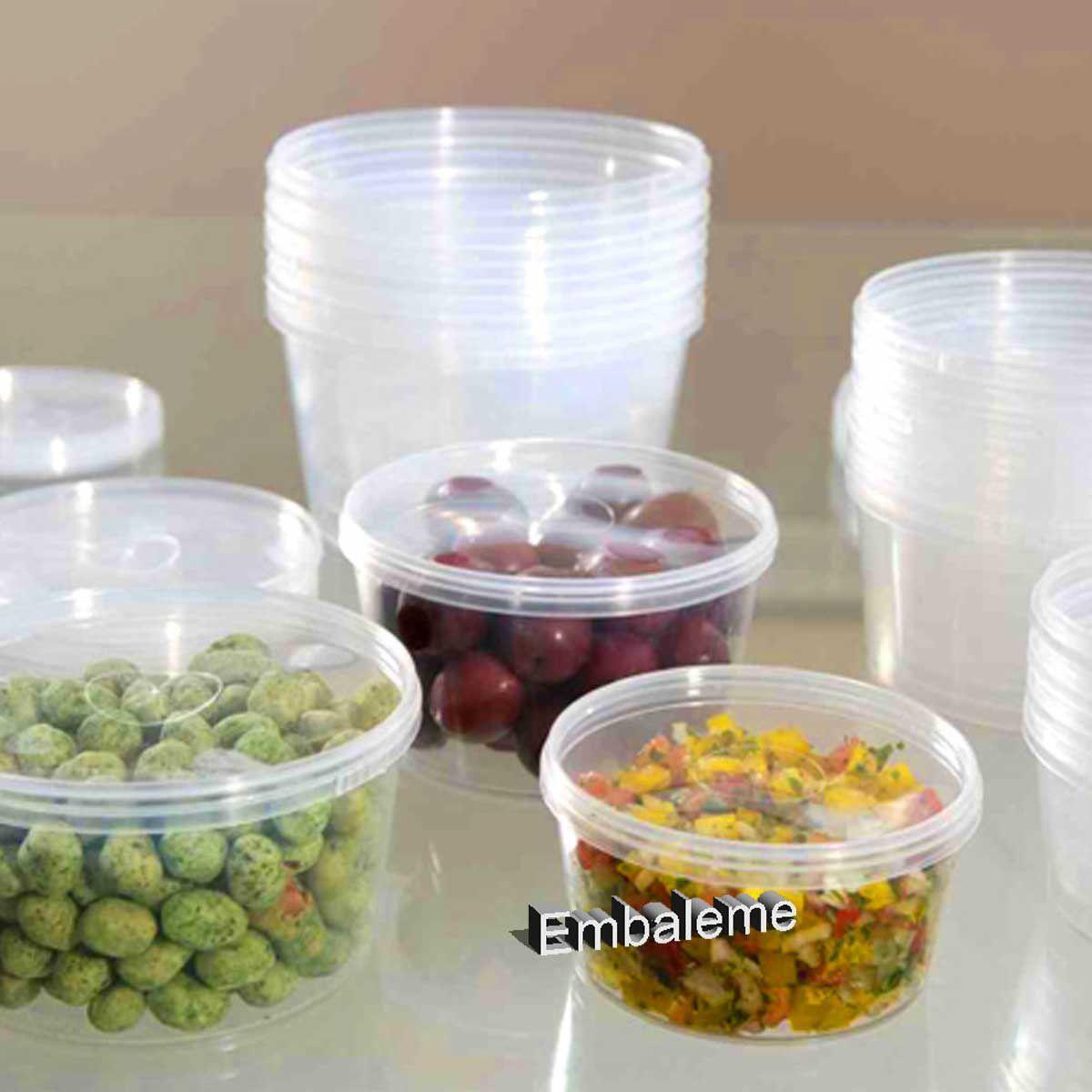 Pote com tampa e lacre Prafesta 1000ml c/ 10 unidades - Pote - Magazine ...