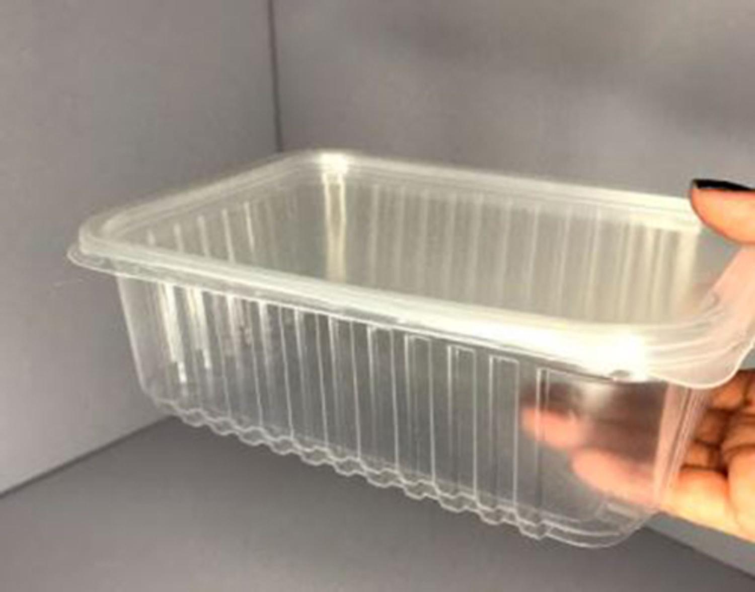 Pote retangular 1000 ml c/tampa - 24 unidades - embalagem alimentos (14281) - Prafesta - Pote ...