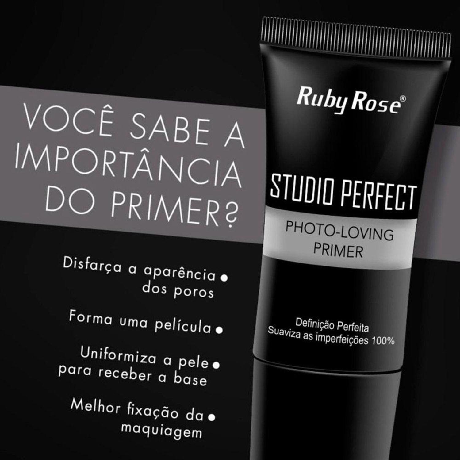 Primer Facial Studio Perfect Serum Siliconado 25ml Ruby Rose - Maquiagem - Magazine Luiza