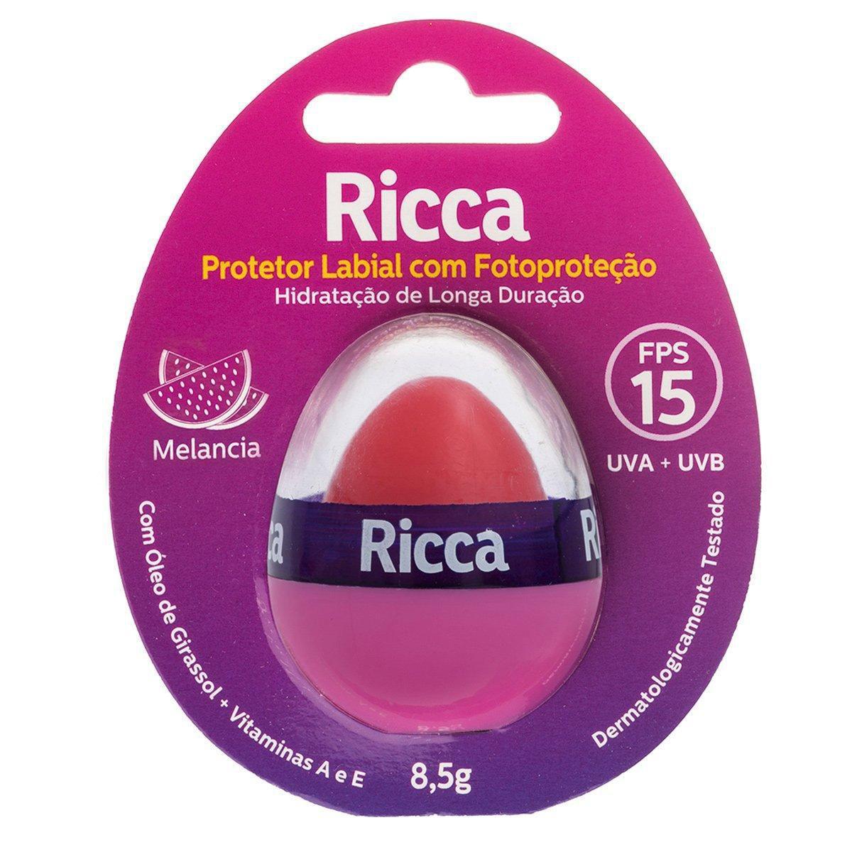 Protetor Labial com Fotoproteção Ricca FPS 15 - Protetor Labial ...