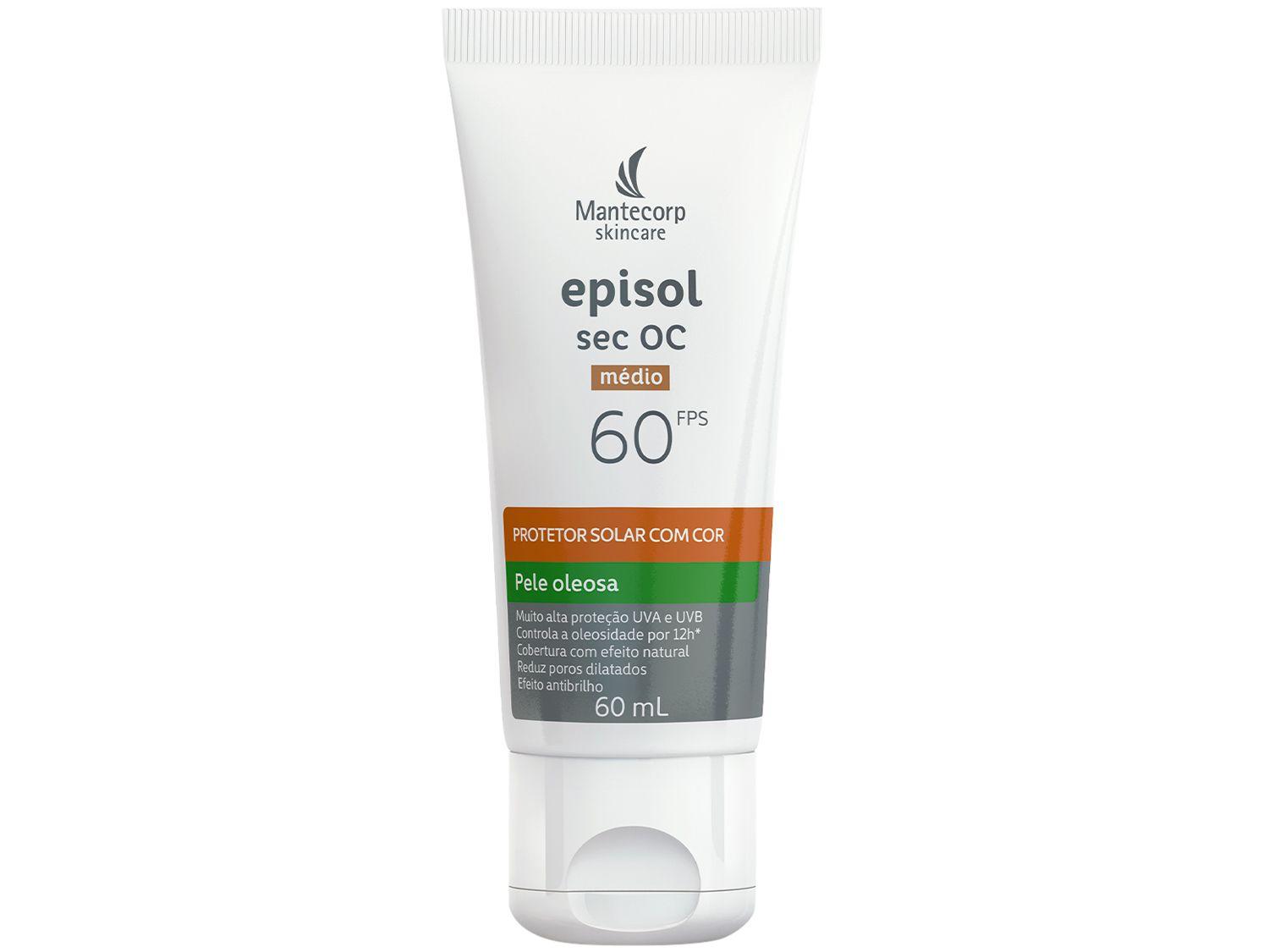 Protetor Solar Facial Mantecorp Skincare FPS 60 Episol Sec OC 60ml