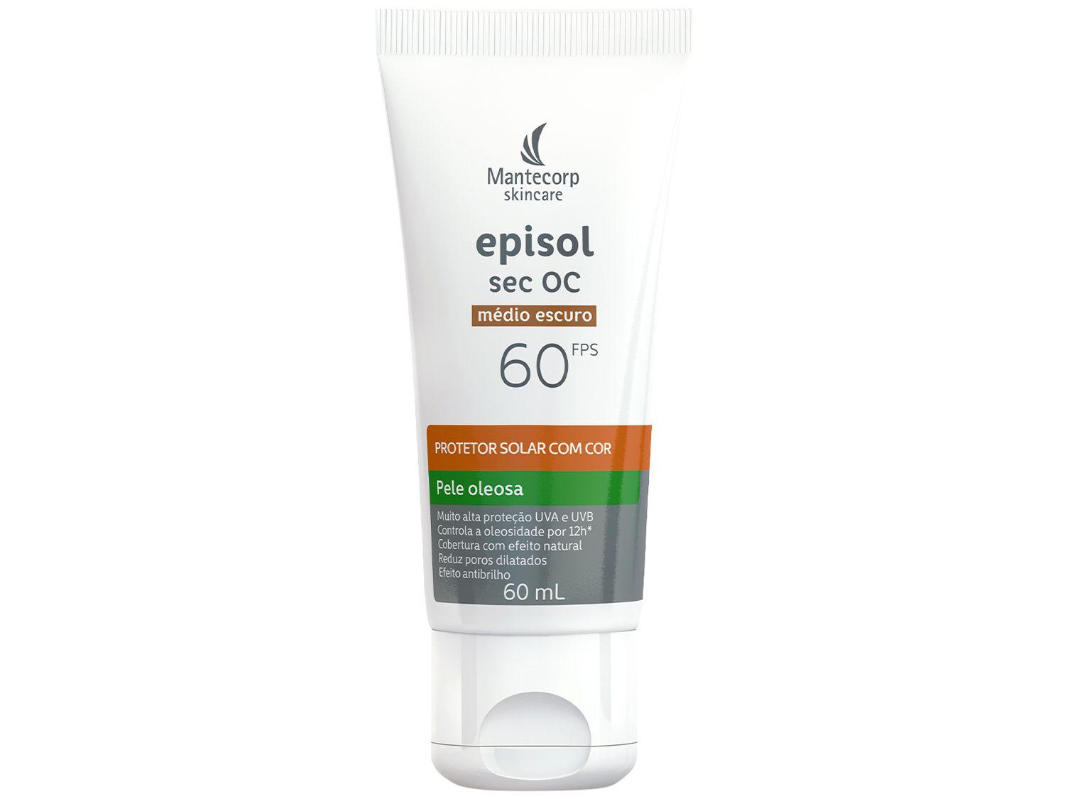 Protetor Solar Facial Mantecorp Skincare FPS 60 Episol Sec OC 60ml